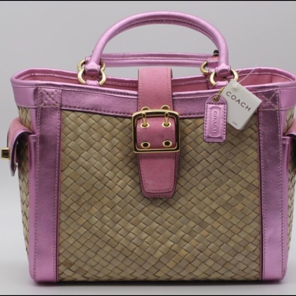 Coach | Bags | Nwt Coach Straw And Leather Tote | Poshmark